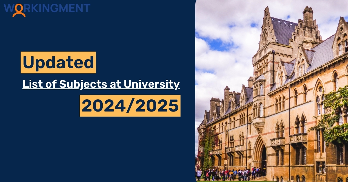 Complete List of 2025 University Subjects for All Degrees